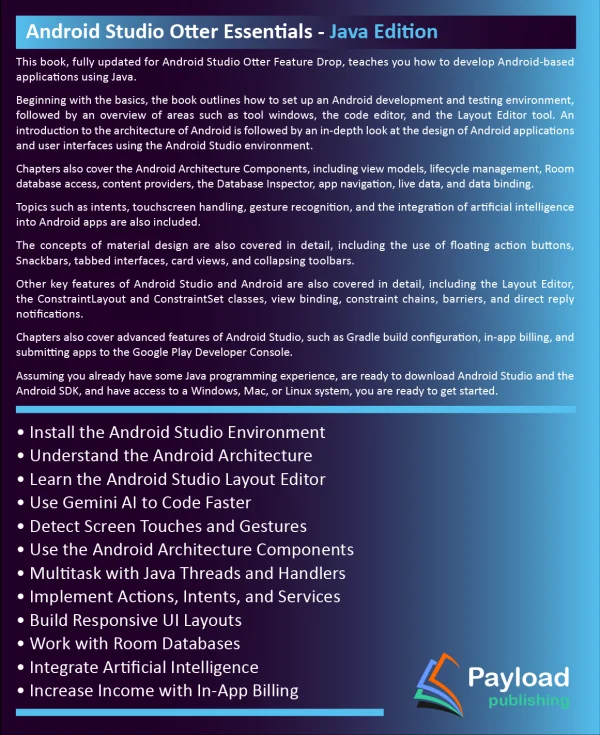 Android Studio Otter Essentials – Java Edition eBook – Payload Publishing